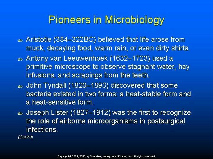 Microbiology Chapter 18 Copyright 2009 2006 by Saunders