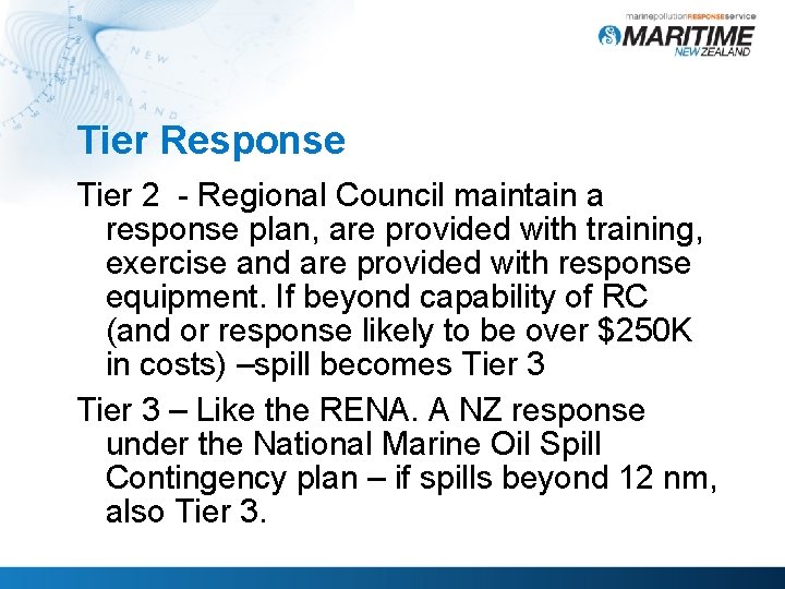 Marine Pollution Response Service Role Function and Capability
