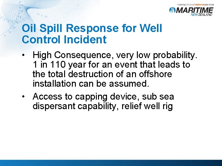 Marine Pollution Response Service Role Function and Capability
