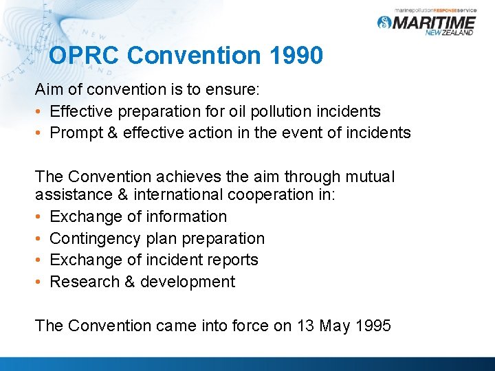 Marine Pollution Response Service Role Function and Capability