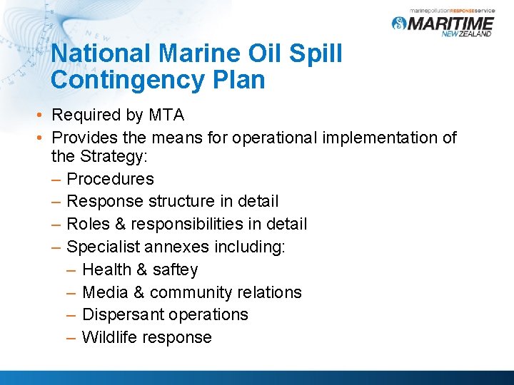 Marine Pollution Response Service Role Function and Capability
