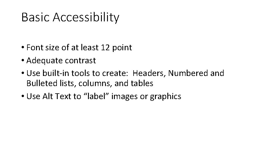 Basics of Document Accessibility Maria E Delgado and
