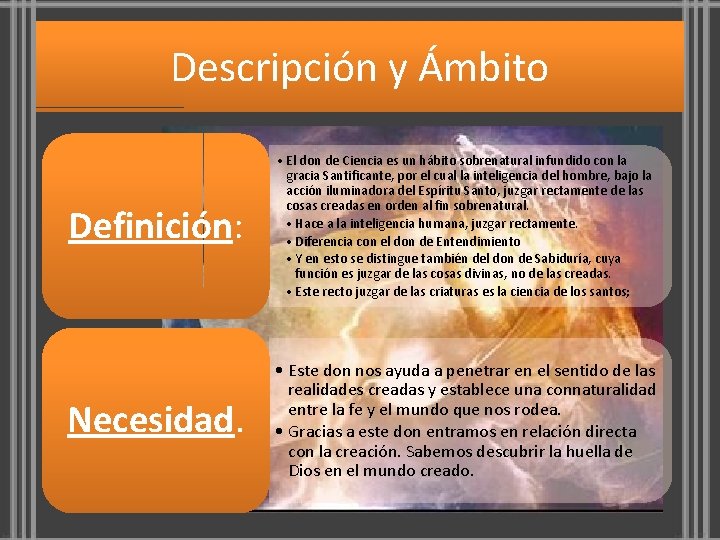 EL DON DE CIENCIA El Espritu Santo el