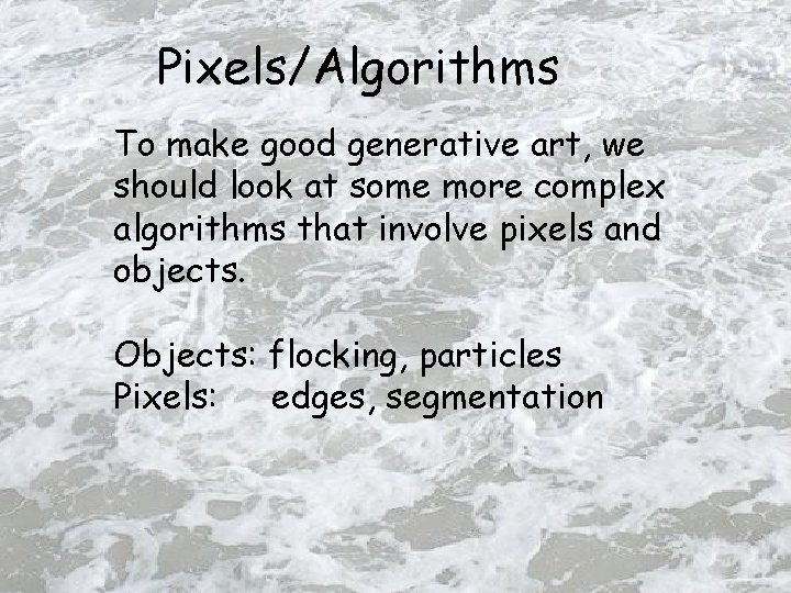 Programming for Art Processing for the Web A