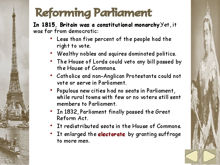 Essential Question How democratic did Britain become by
