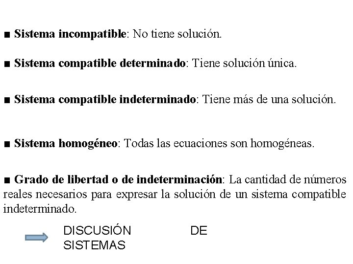 SISTEMAS DE ECUACIONES Por Jorge Snchez Ecuacin Es