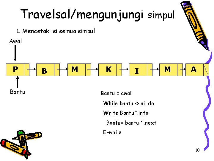 Menghapus Simpul dan Travelsal 1 Pengantar Penggunaan variabel