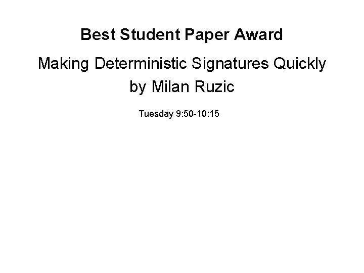 SODA 2007 PC Report Hal Gabow PC Chair