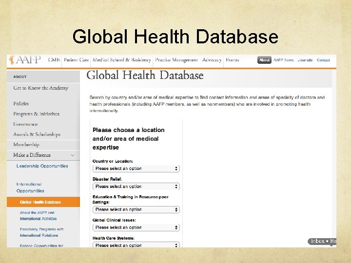 Global Topics for Students and Residents Overview Introductions