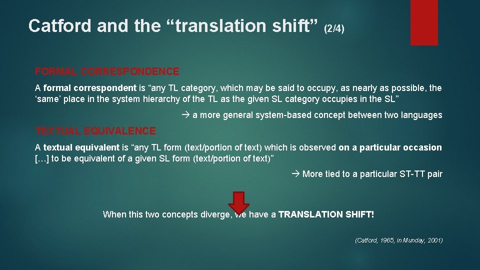 Studying translation product and process LESSON 4 Linguistic