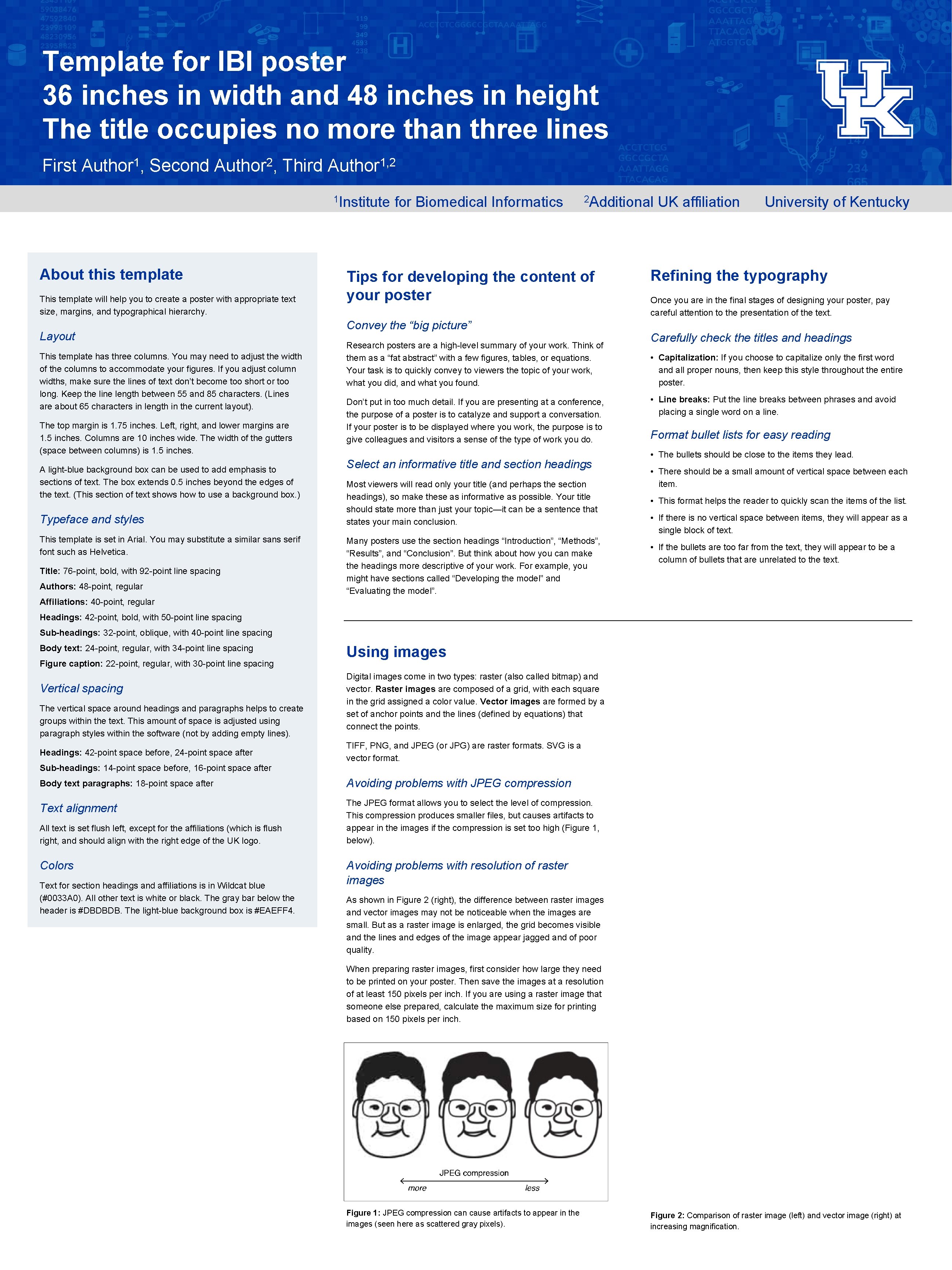 Template for IBI poster 36 inches in width
