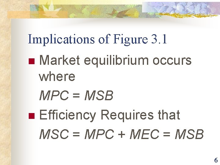 Chapter 3 Externalities and Public Policy 1 Externalities