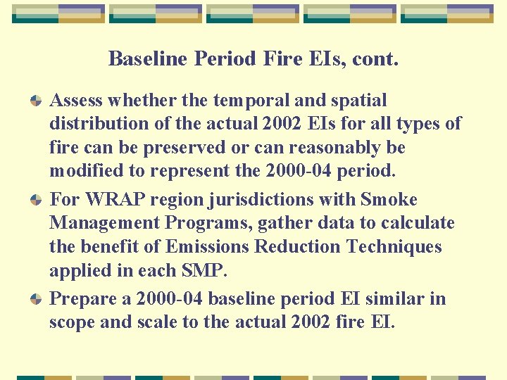 Development of 2000 04 Baseline Period 2018 Projection