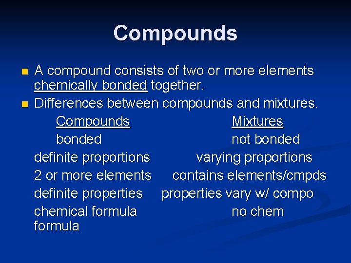 Unit 6 Bonding How elements interact The Octet