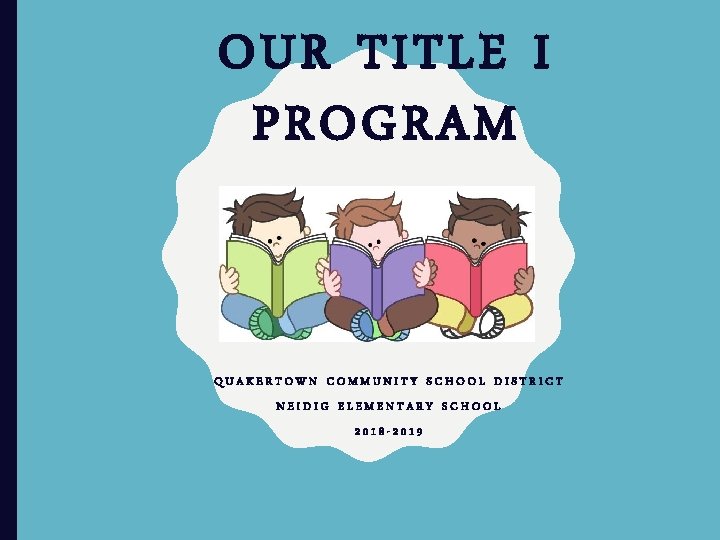 OUR TITLE I PROGRAM QUAKERTOWN COMMUNITY SCHOOL DISTRICT