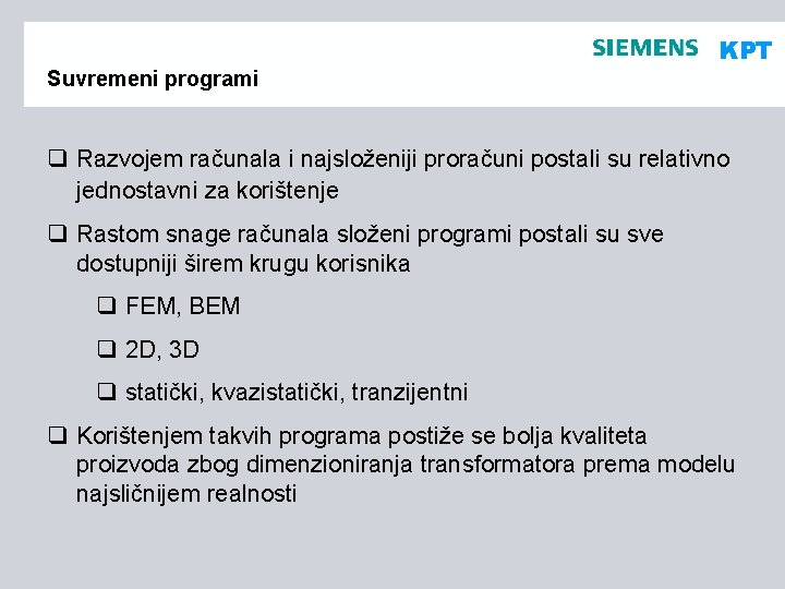 Siemens KPT Konar Energetski Transformatori KPT Zajedniko poduzee