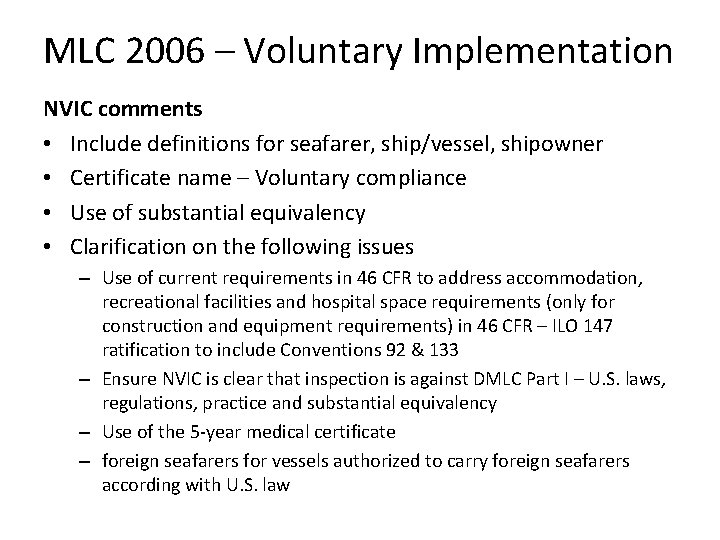 International Labour Organization ILO Maritime Labour Convention MLC
