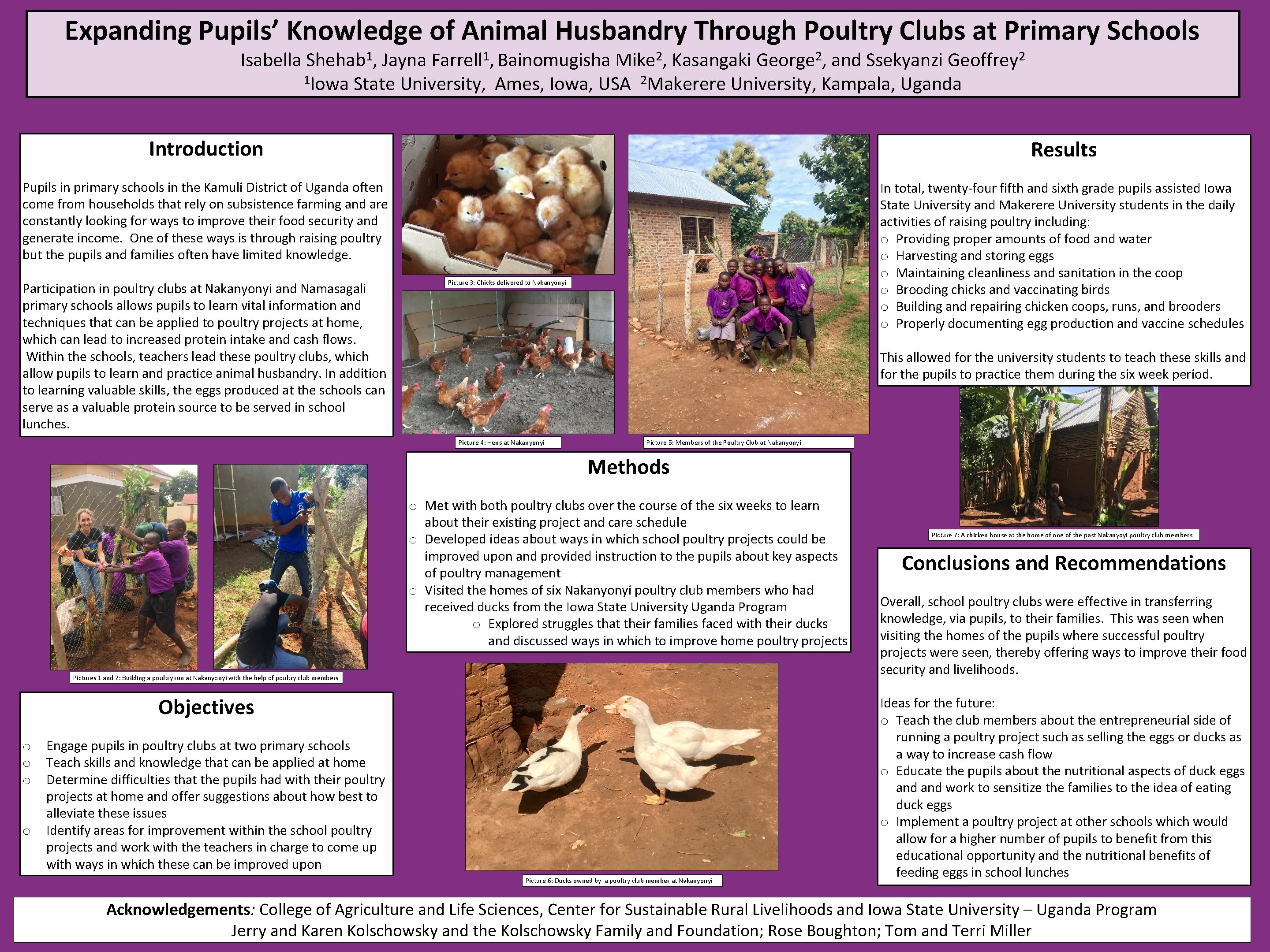 Expanding Pupils Knowledge of Animal Husbandry Through Poultry