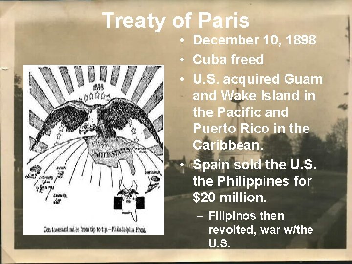 THE SPANISHAMERICAN WAR Cuba vs Spain Cubans tried