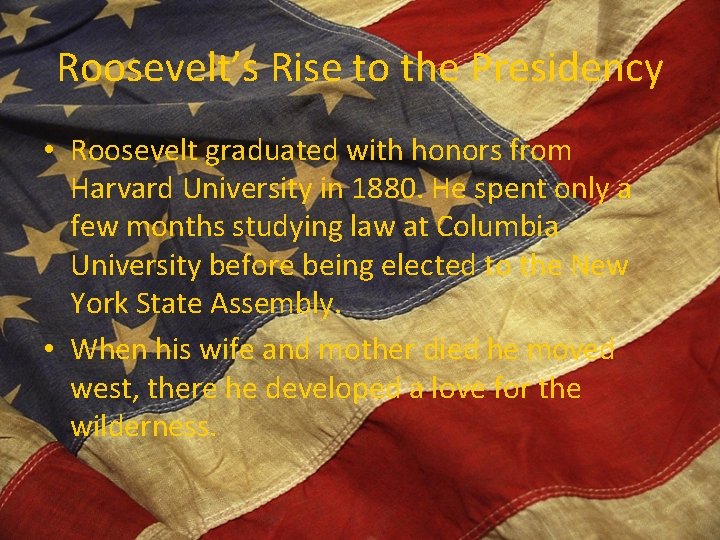 CHAPTER 8 SECTIONRoosevelts 4 Square Deal Todays Objectives