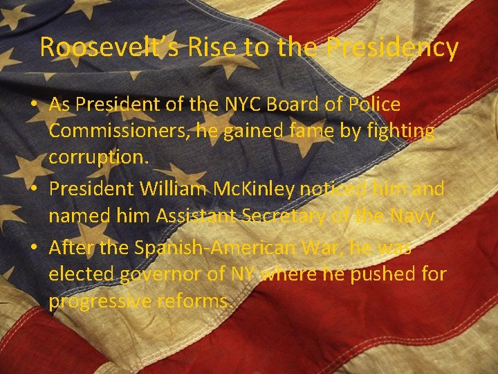 CHAPTER 8 SECTIONRoosevelts 4 Square Deal Todays Objectives