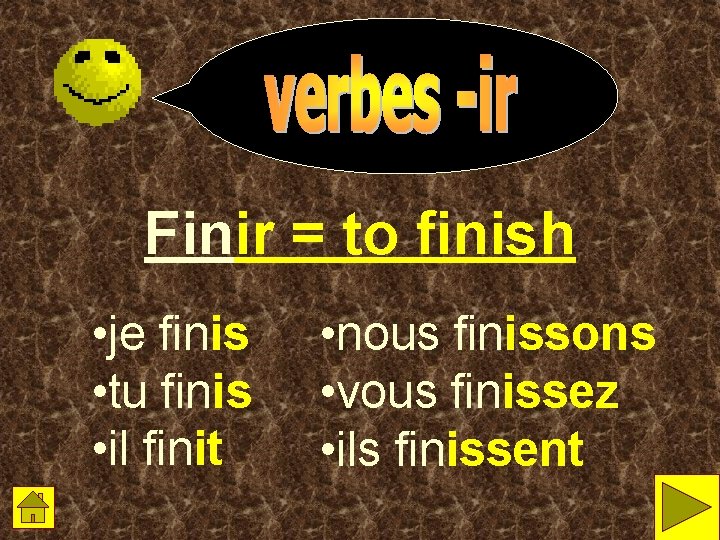 LES VERBES REGULIERS LES VERBES IRREGULIERS chanter manger