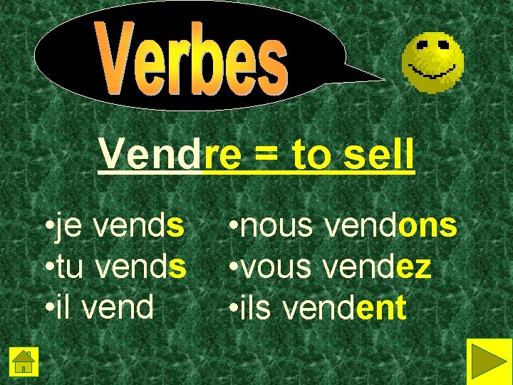 LES VERBES REGULIERS LES VERBES IRREGULIERS chanter manger