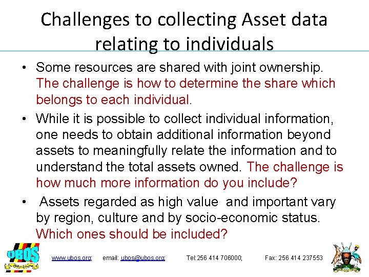 MEASURING ASSET OWNERSHIP FROM A GENDER PERSPECTIVE CURRENT