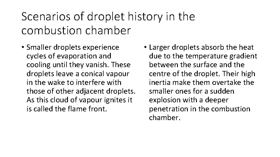 Fuel properties affecting the combustion process and emissions