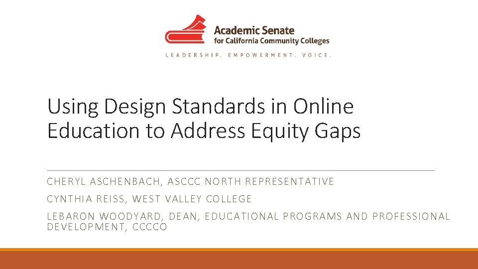 Using Design Standards in Online Education to Address