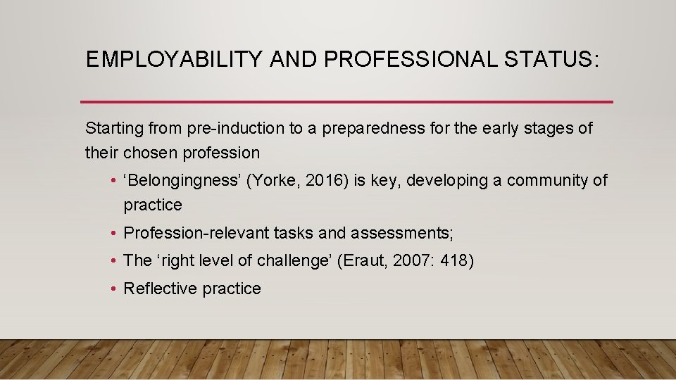 From induction to internship embedding employability through appropriate