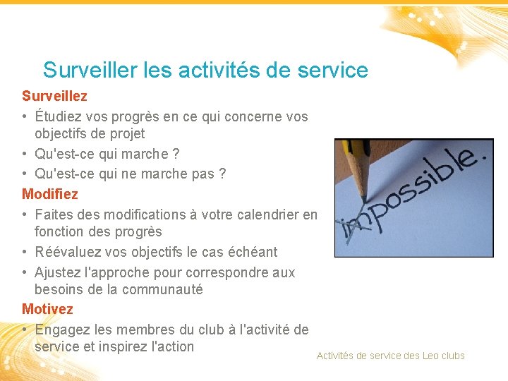 Module 5 Activits de service des Leo clubs