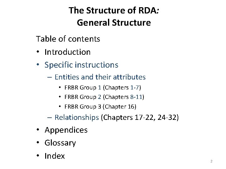 Cataloging Books in RDA A Comparison with AACR