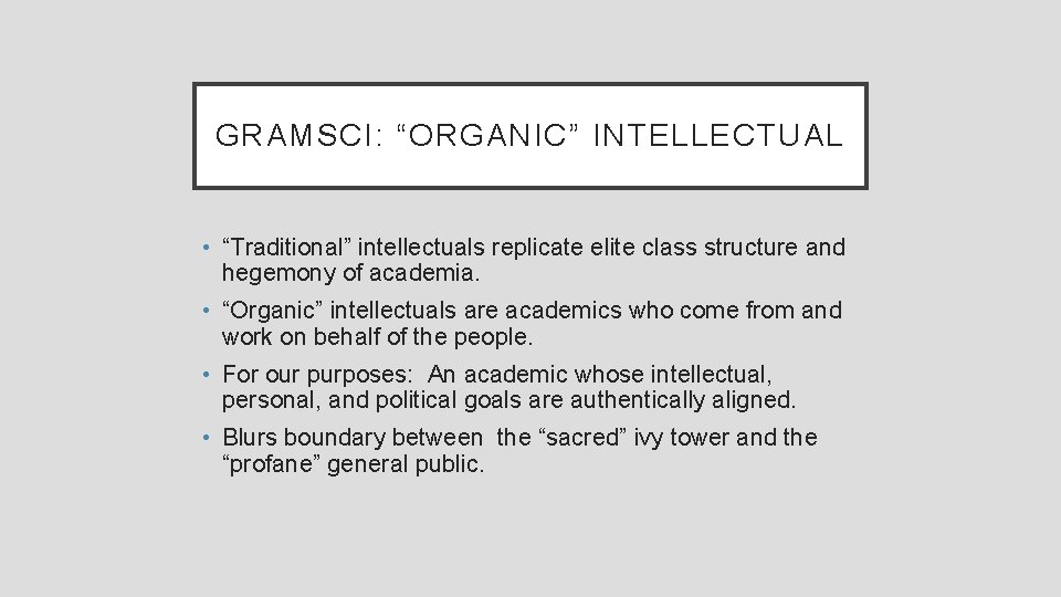HOW TO BE A PUBLIC INTELLECTUAL Johnson Center