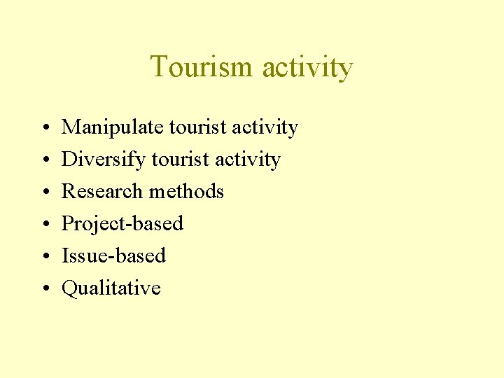 Conclusion Emily Mc Intyre Agenda Tourism Planning Sustainable