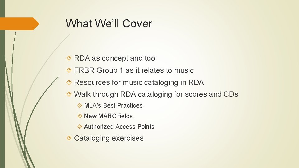 Best Practices for Music Cataloging Using RDA Ann