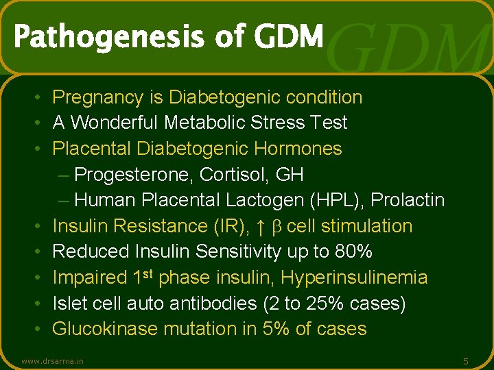 Gestational Diabetes Mellitus Dr R V S N