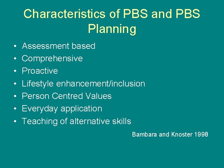 Positive Behaviour Support Plans Effective design and development