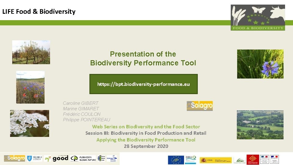 LIFE Food Biodiversity Presentation of the Biodiversity Performance