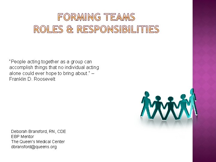 People acting together as a group can accomplish