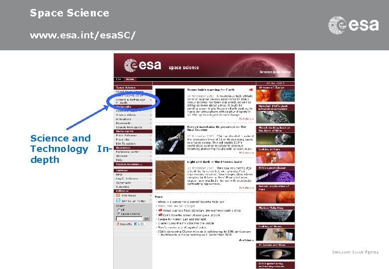 Introduction to ESA science classroom activities Rebecca Barnes