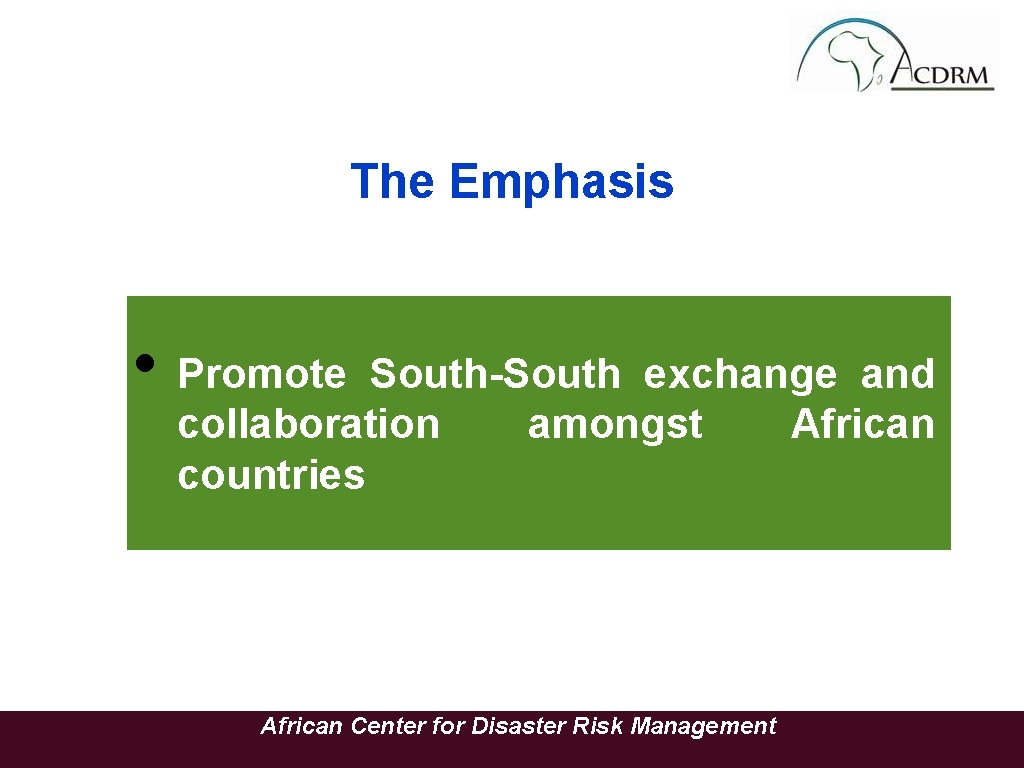 African hub of new knowledge on Disaster Risk