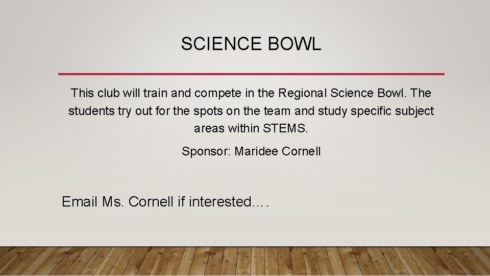 VIRTUAL CLUB FAIR WHITE STATION HIGH SCHOOL GIRLS