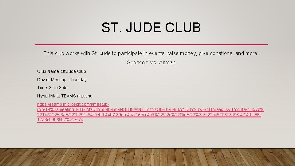 VIRTUAL CLUB FAIR WHITE STATION HIGH SCHOOL GIRLS