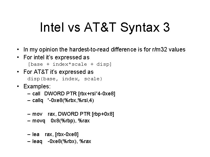 Introduction to Intel x 86 64 Assembly Architecture