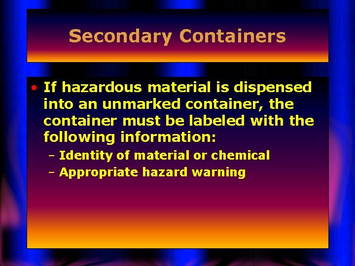 Hazardous Materials Communication Program Employee RighttoKnow ...