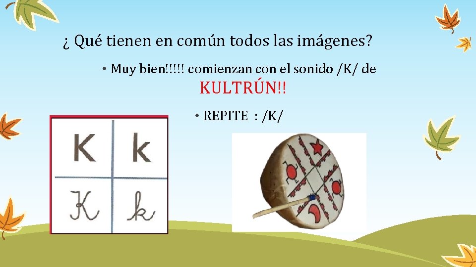 La letra K Apoyo lectoescritura UNIDAD DE APRENDIZAJE