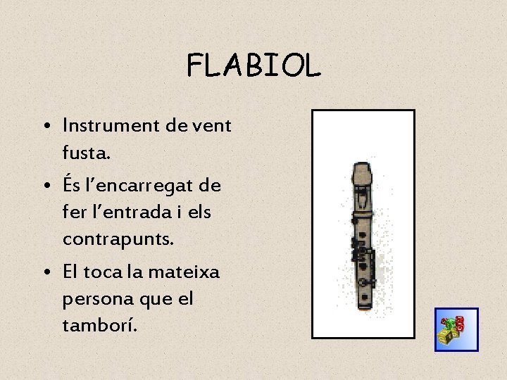 ELS INSTRUMENTS DE LA COBLA ELS INSTRUMENTS DE