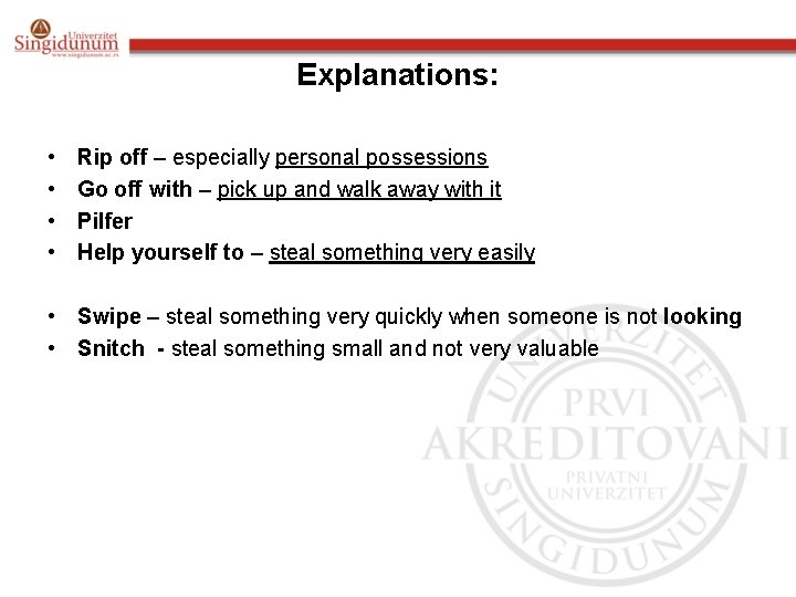 English language 4 Week 9 STEAL VOCABULARY Table