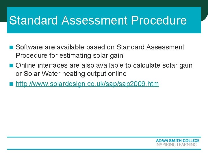 Solar Resource II Outline of Presentation 1 Direct